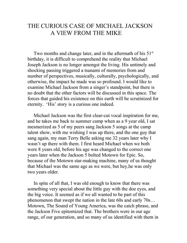THE CURIOUS CASE OF MICHAEL JACKSON | DOC