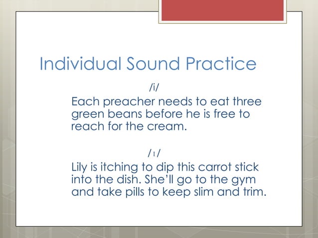/i/ and /ɪ/ Pronunciation | PPT
