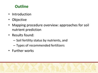 Digital Soil Mapping: soil fertility status and fertilizer ...