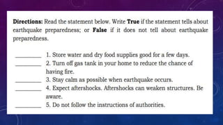 Earthquake: How it happens. grade 6 lesson, quarter 4ppt | PPT