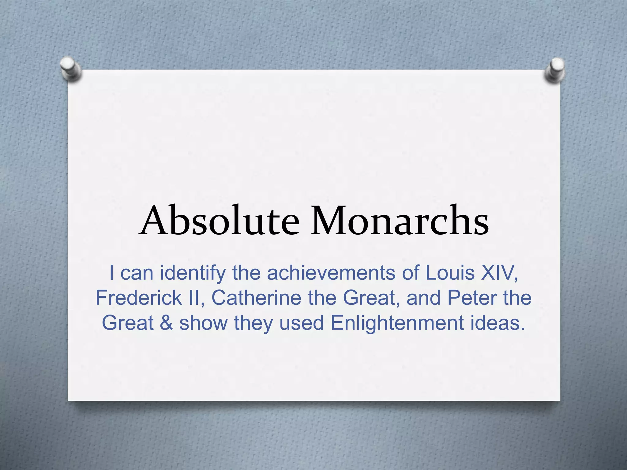 Absolute Monarchs | PPT