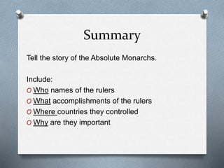 Absolute Monarchs | PPT
