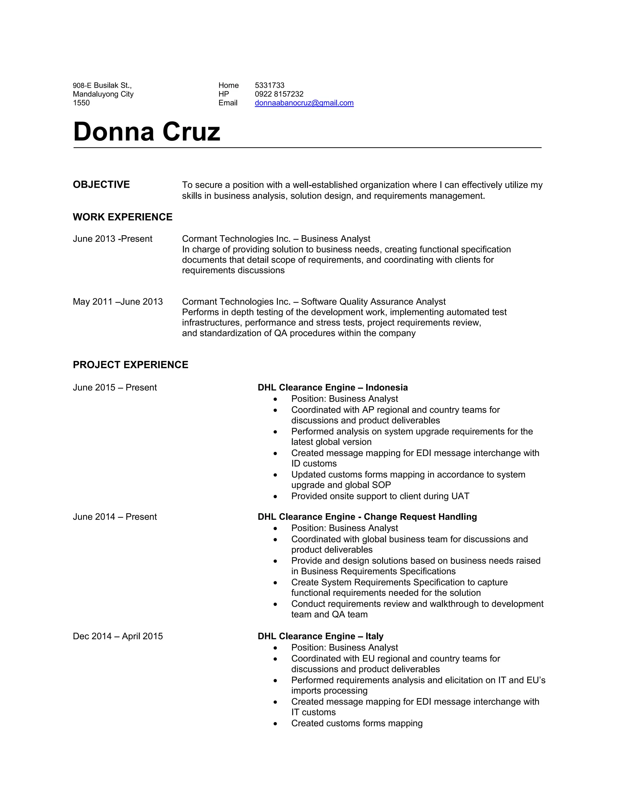 CV_Cruz_Donna_2015 | PDF
