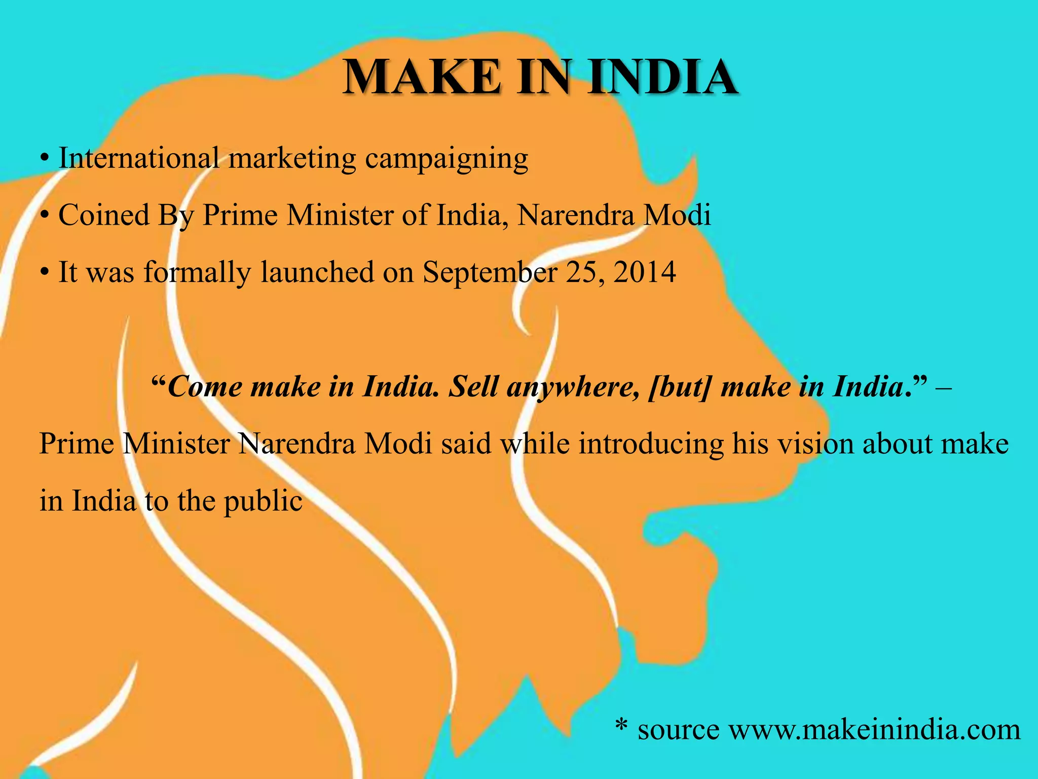 Make in India | PPTX | Manufacturing Industry | Industries