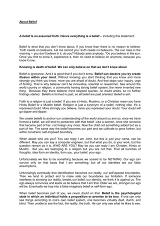 Belief - What is Belief | PDF