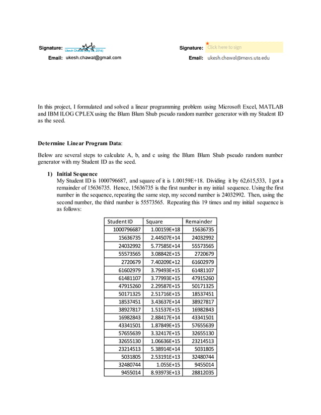 Linear Programming Project | PDF
