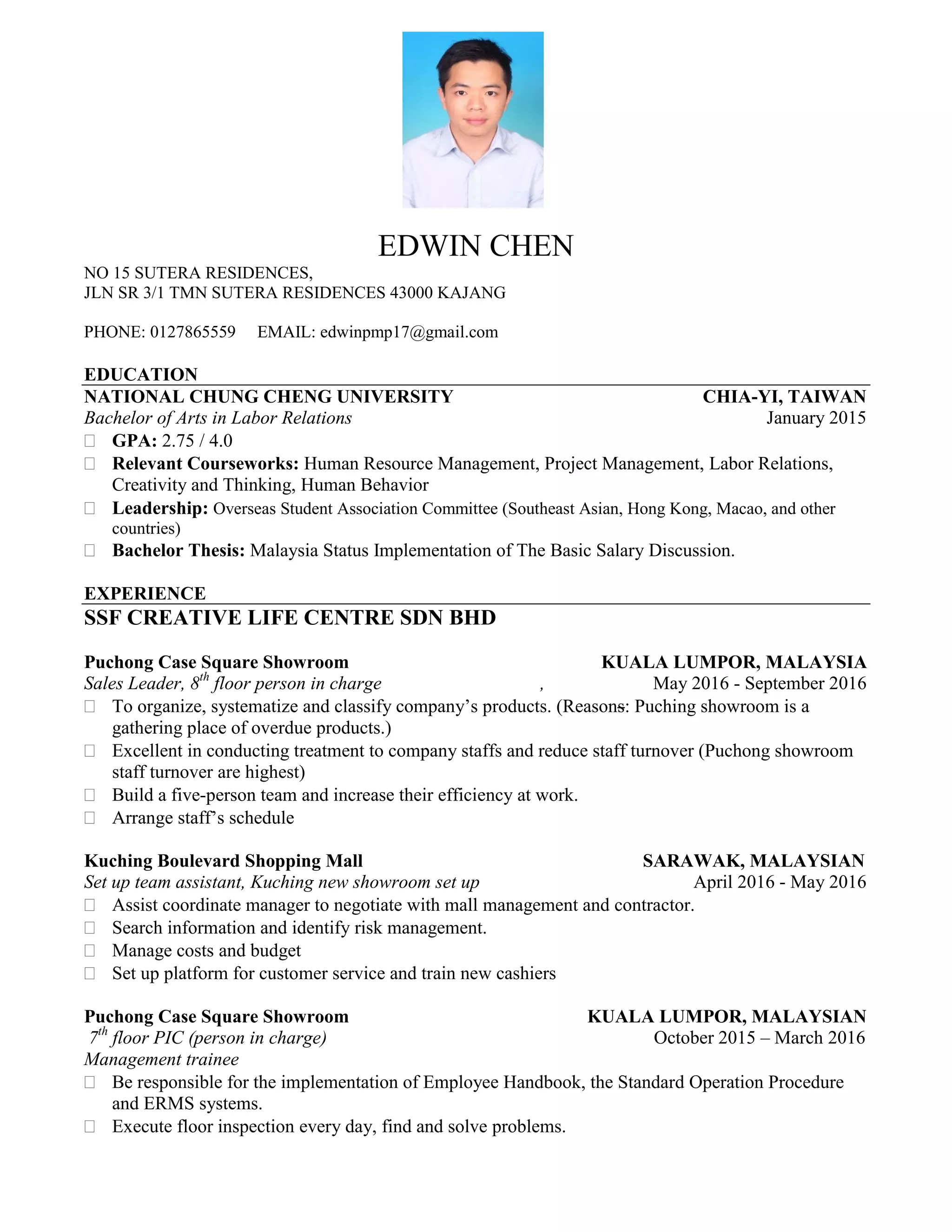 Edwin Chen resume | PDF