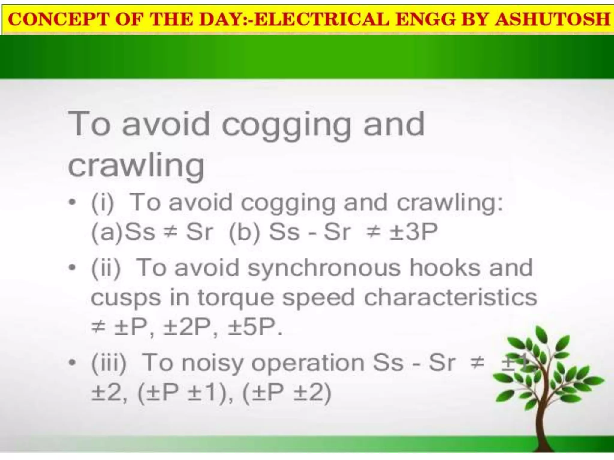 COGGING & CRAWLING IN INDUCTION MOTOR | PPTX