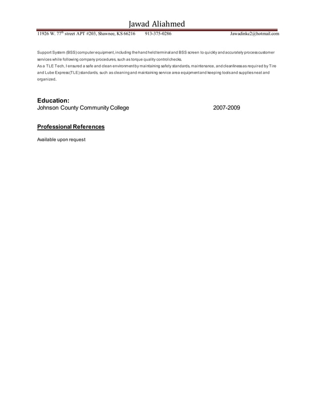 Jawad's Resume | DOCX