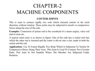 BASIC CONCEPT OF COTTER AND KNUCKLE JOINTS | PPT