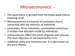Engineering economics //An introduction to economics | PPT