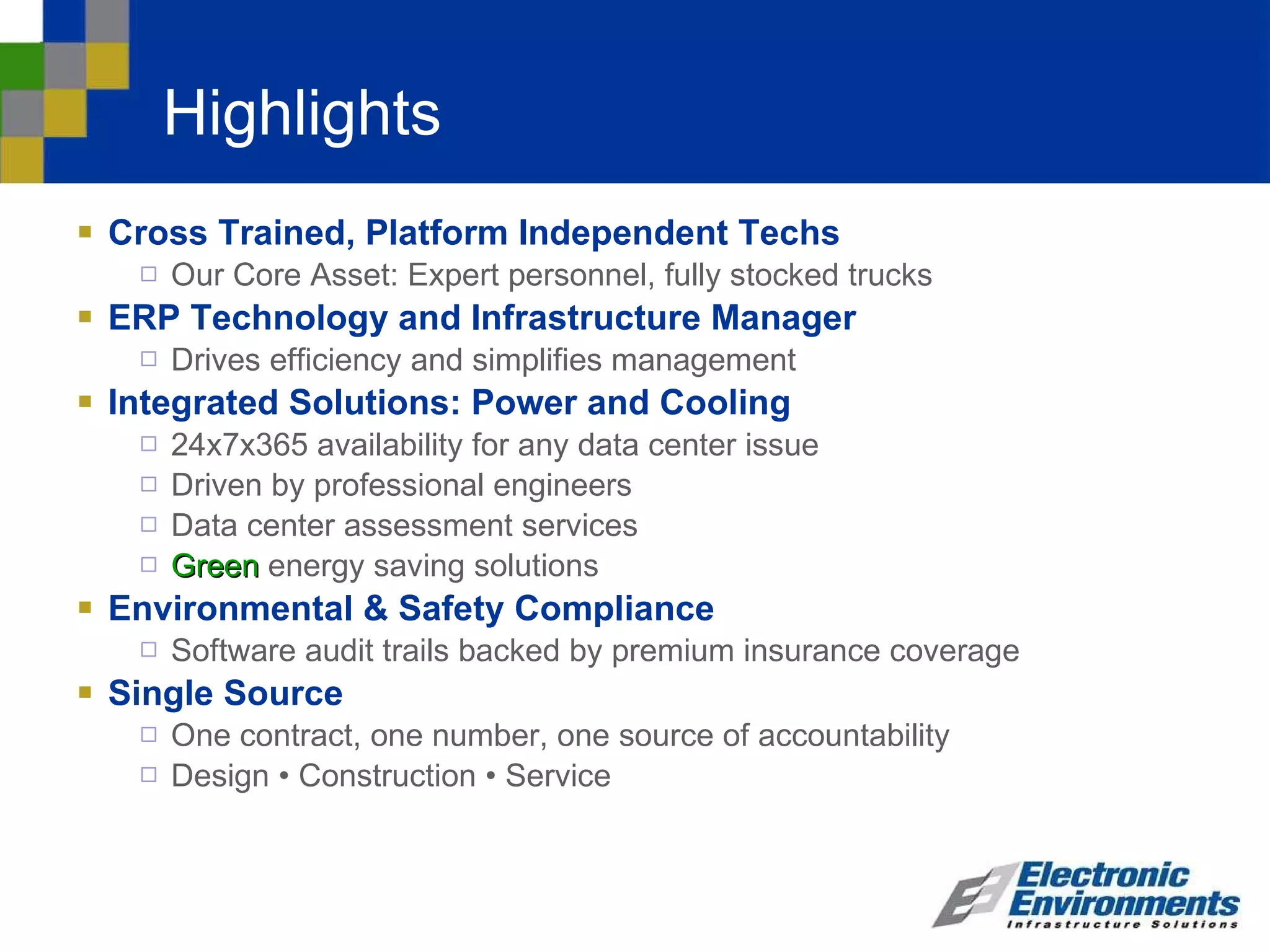 Electronic Environments Business Overview | PPT | Business | Business ...