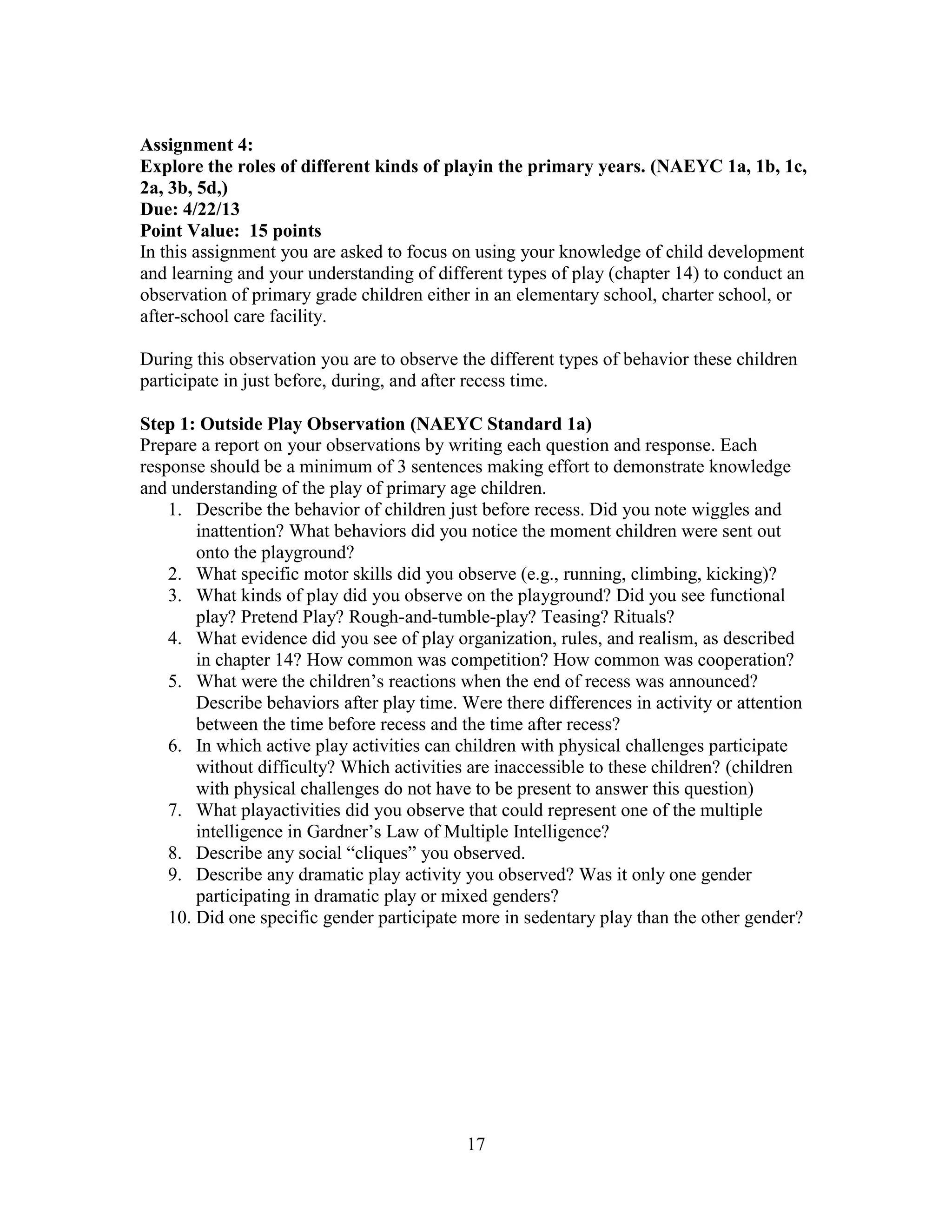 Early Childhood Education Syllabus | DOCX