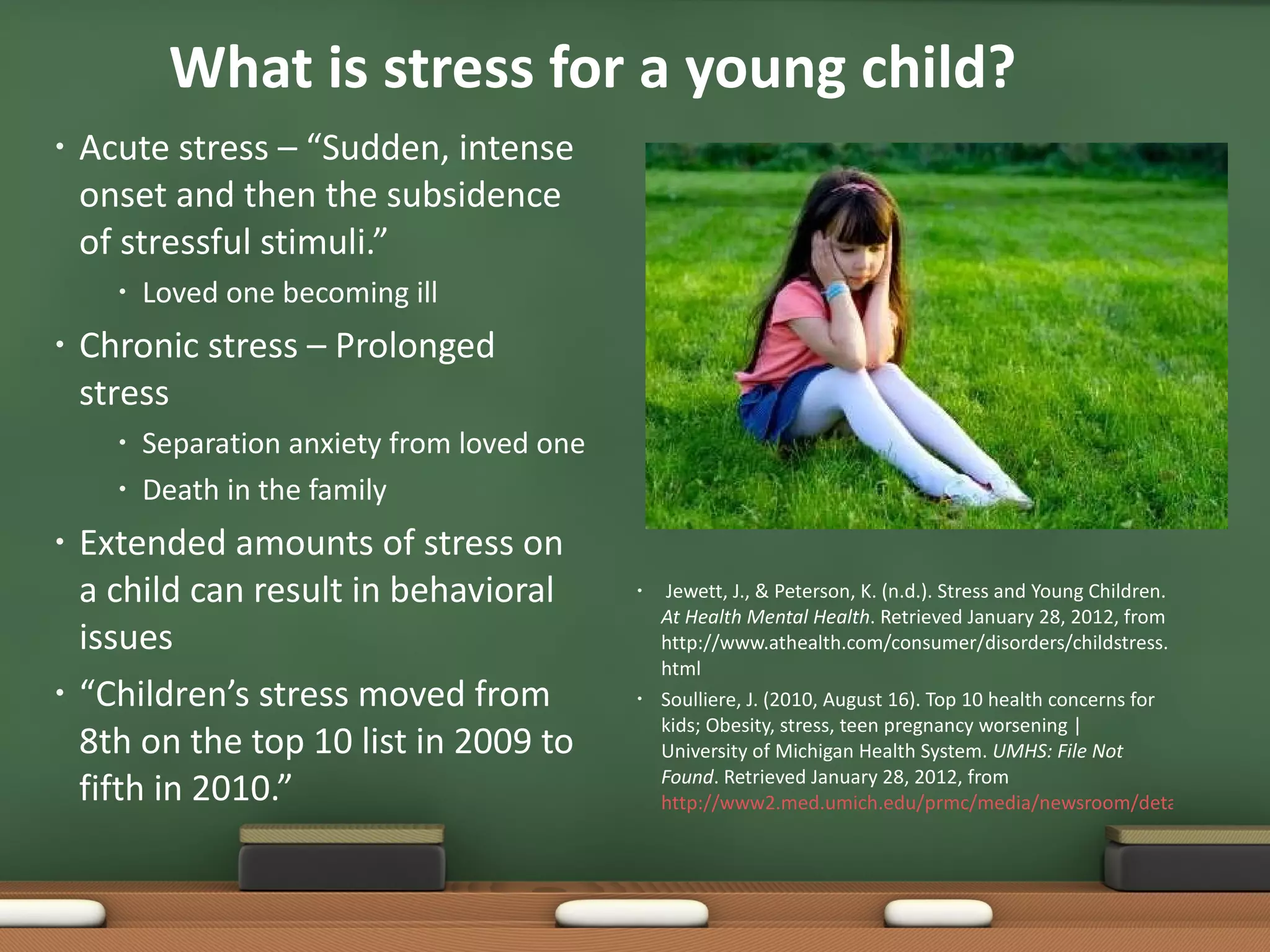 Eec 4731 health issues in young children stress | PPT