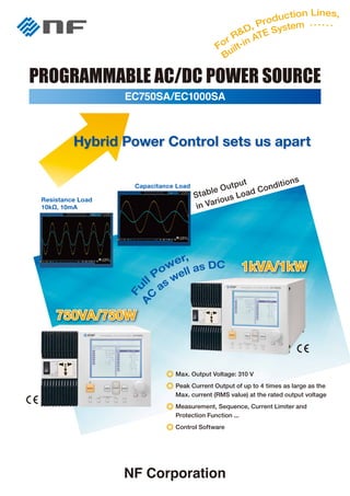 NF Corp Programmable AC/DC Power Source ec750 sa_1000sa | PDF
