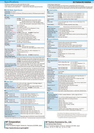 NF Corp Programmable AC/DC Power Source ec750 sa_1000sa | PDF