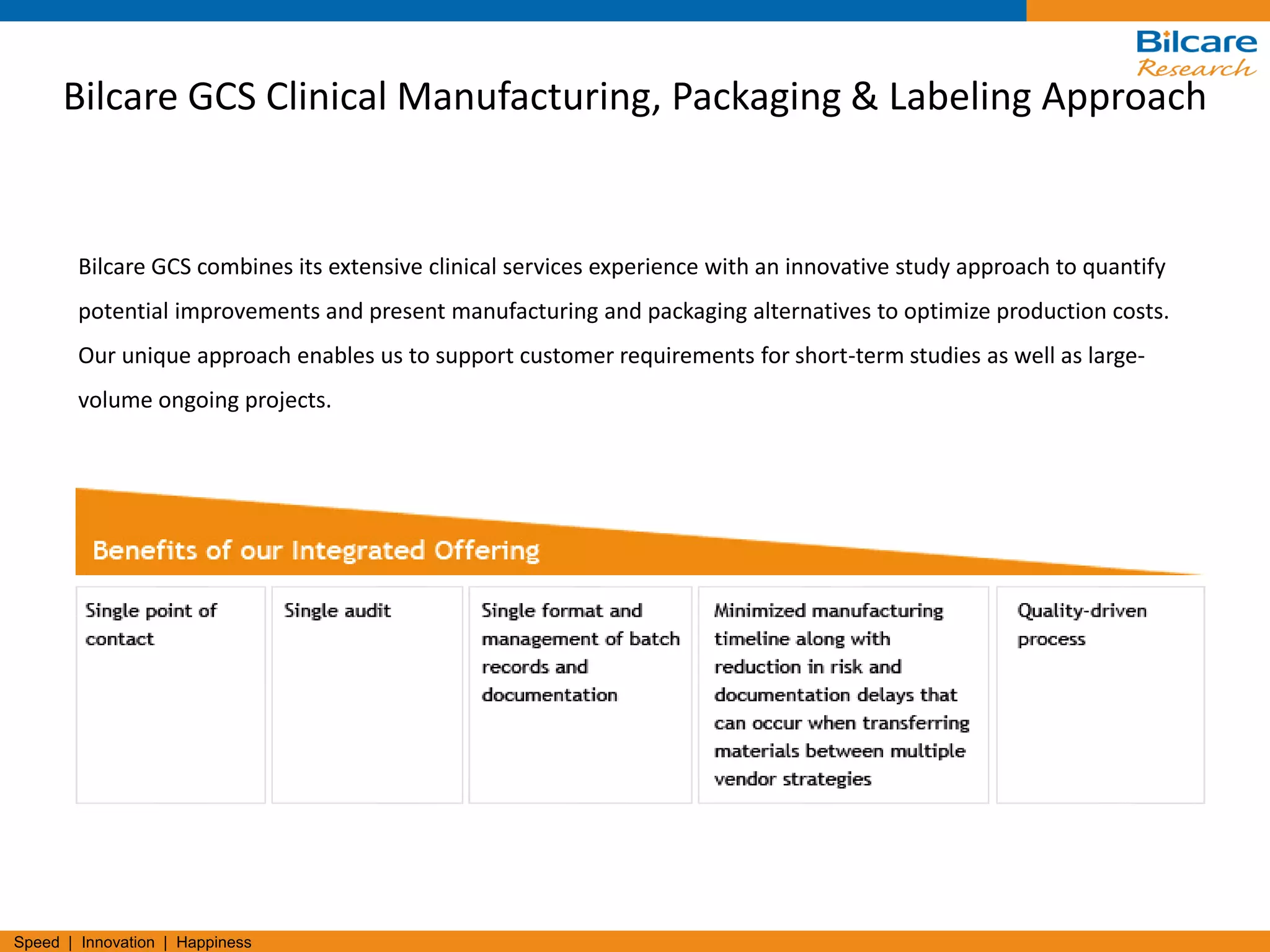 Bilcare GCS Packaging and Labeling Capabilities | PPT