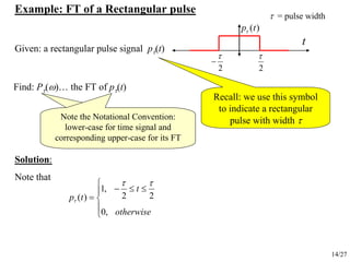 Eece 301 note set 14 fourier transform | PPT