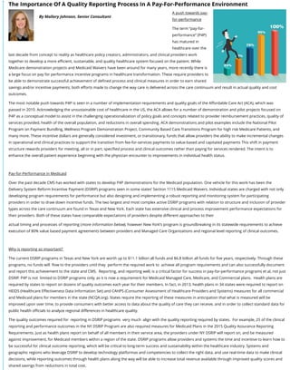 The Importance of a Quality Reporting Process in a Pay-for-Performance ...