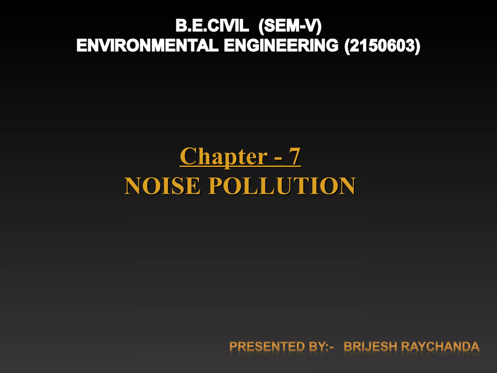 Noise pollution | PPT