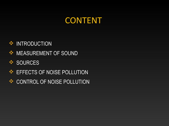 Noise pollution | PPT