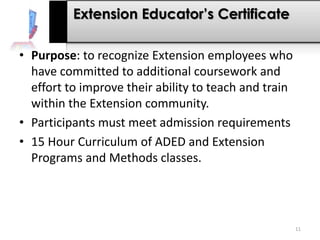 Extension Educator Certificate Extension Educator Certificate | PPT