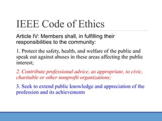 Code of Ethics in Engineering for public safety | PPT