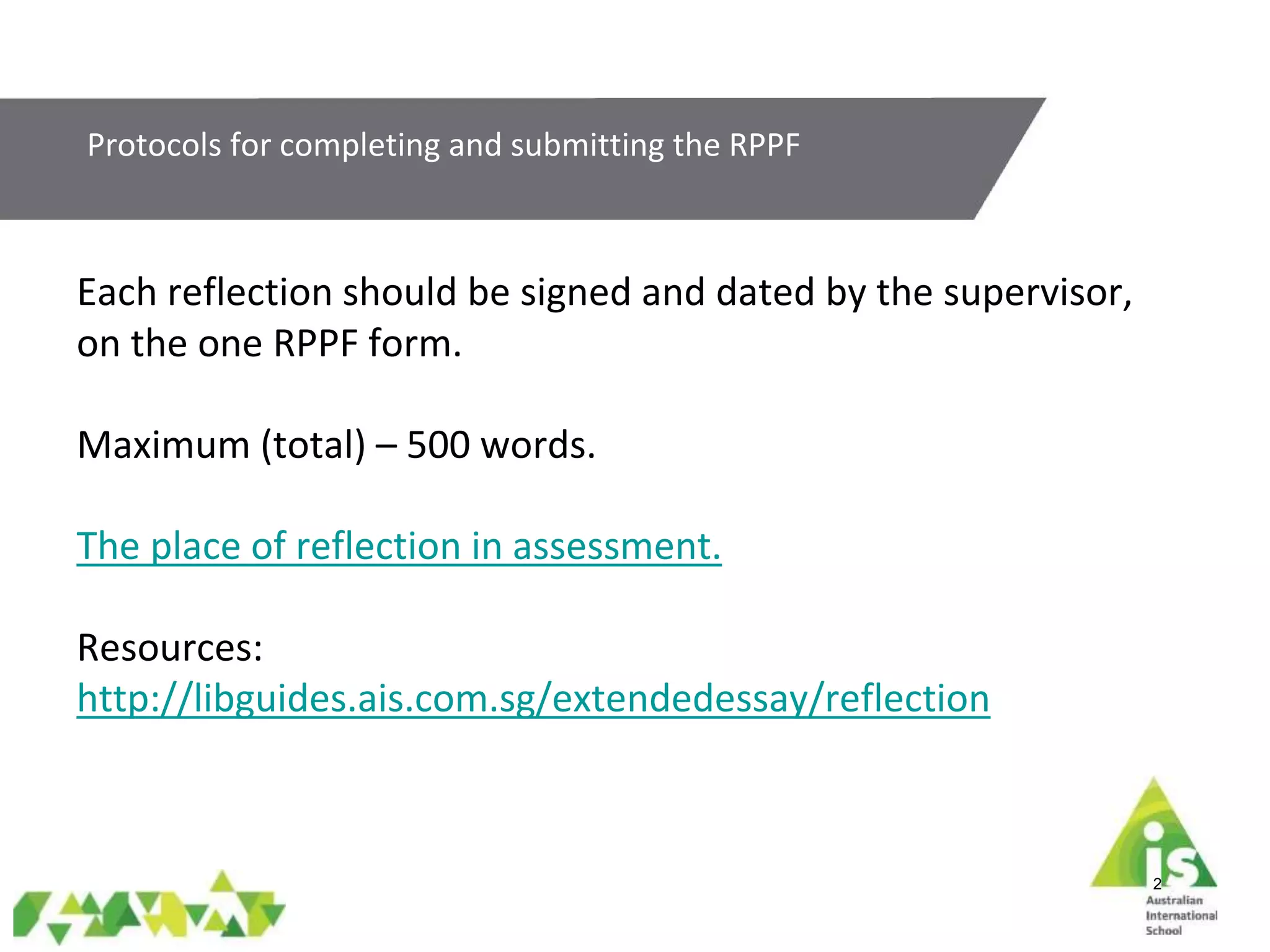 Ee completing the reflection process | PPTX