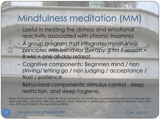 Behavioral approach to Sleep problems in addicts | PPTX