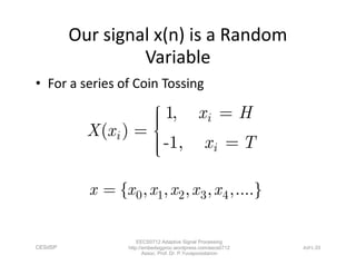 Introduction to adaptive signal processing | PDF