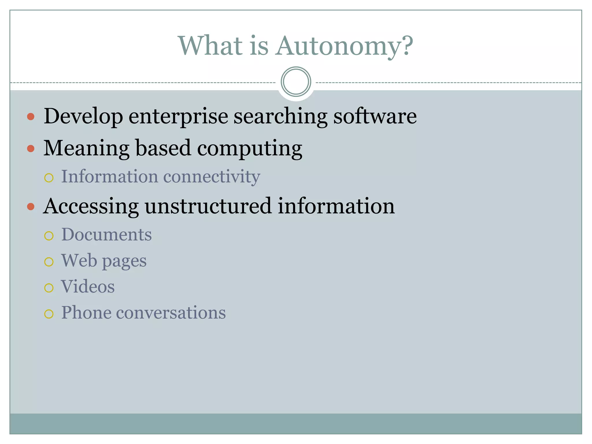 Autonomy Presentation | PPT