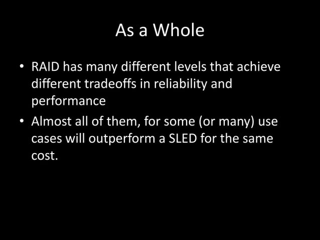 Overview Of Redundant Disk Arrays Pptx Data Storage And Warehousing Computing