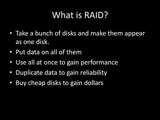 Overview of Redundant Disk Arrays | PPTX