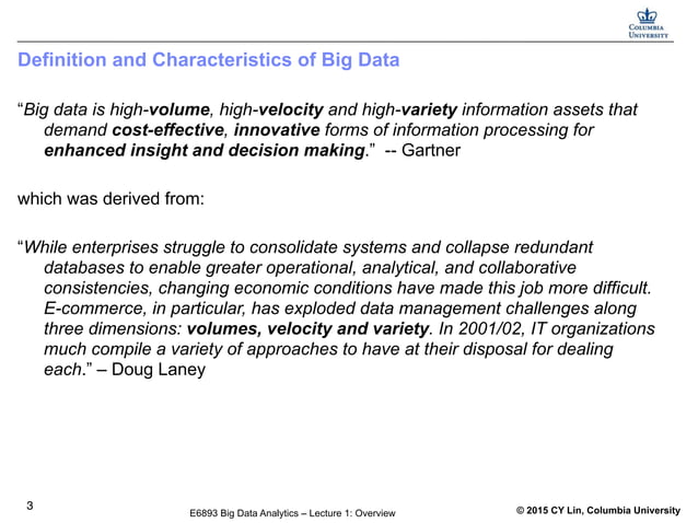 Eecs6893 big dataanalytics-lecture1 | PDF