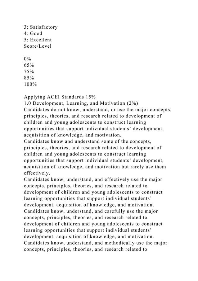 EED-470 Practicum Teacher Work Sample Benchmark Assessment a.docx