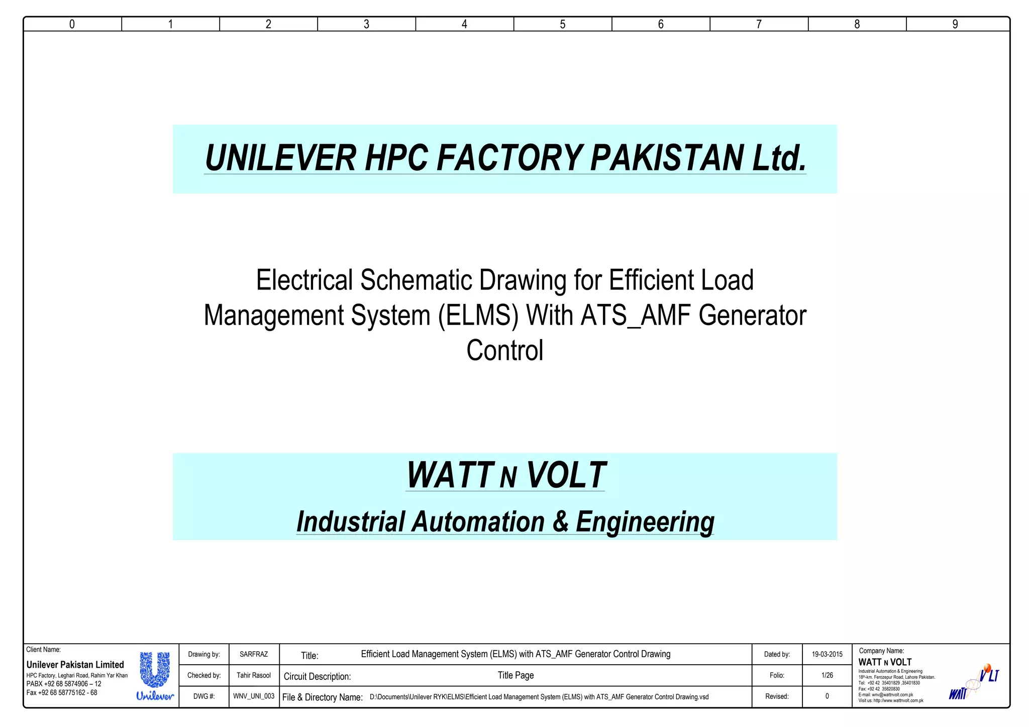 Efficient Load Management System (ELMS) with ATS_AMF Generator Control ...