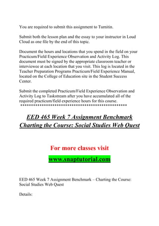 EED 465 Exceptional Education / snaptutorial.com