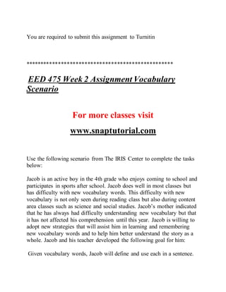 Eed 475 Effective Communication / snaptutorial.com | Free Download