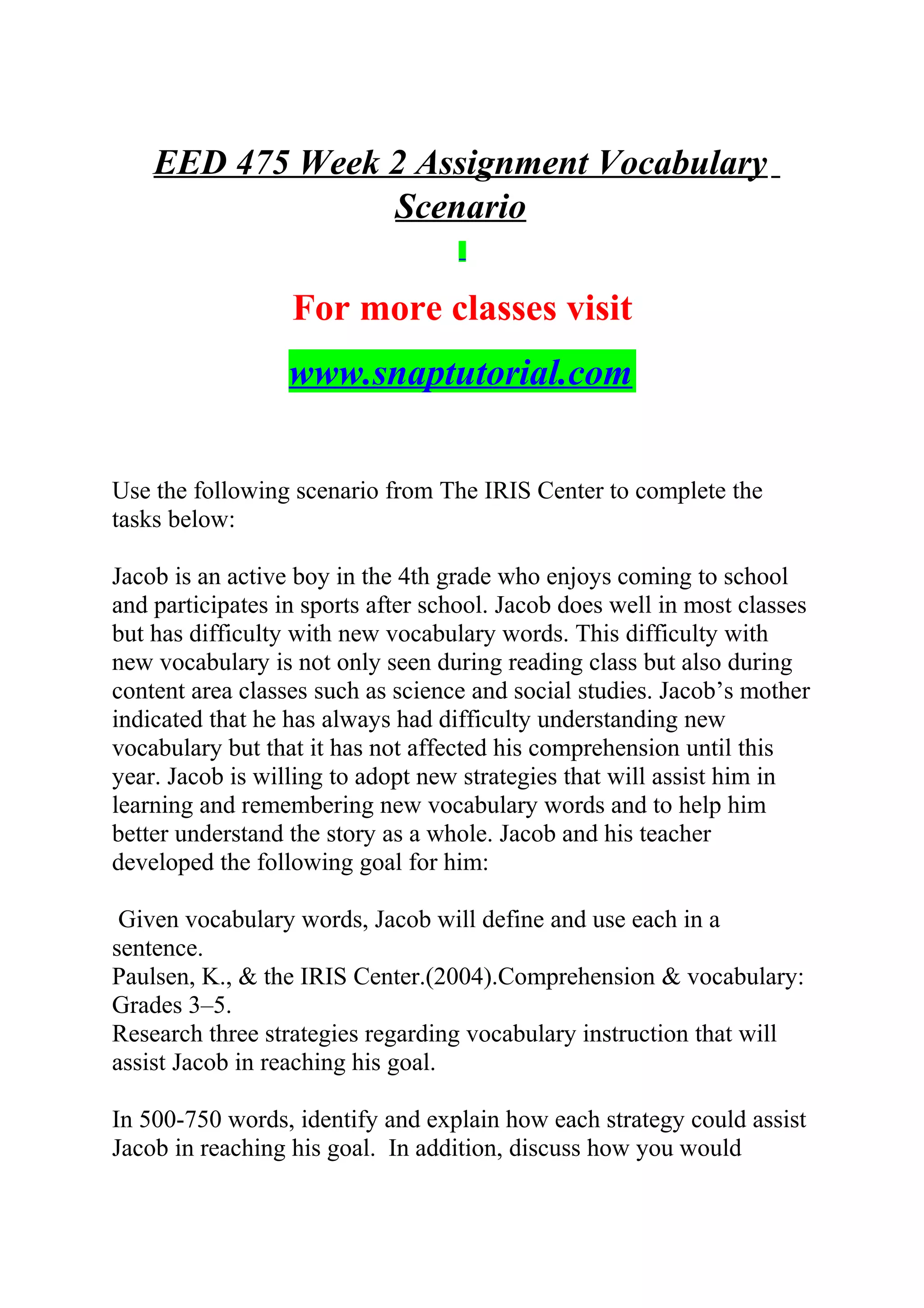 Eed 475 Enhance teaching-snaptutorial.com