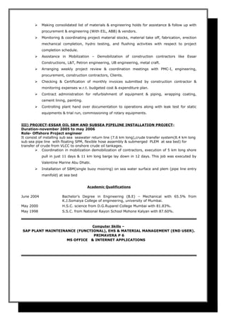 pravin_pate_CV_SAP plant maintenance - Copy | DOC