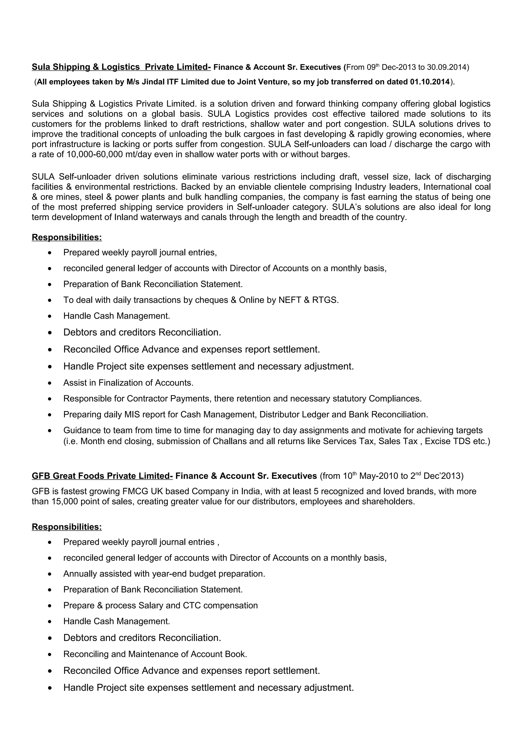 PANKAJ KUMAR AGGARWAL-CV -NEW-1 | DOC | Business Accounting & Finance | Business