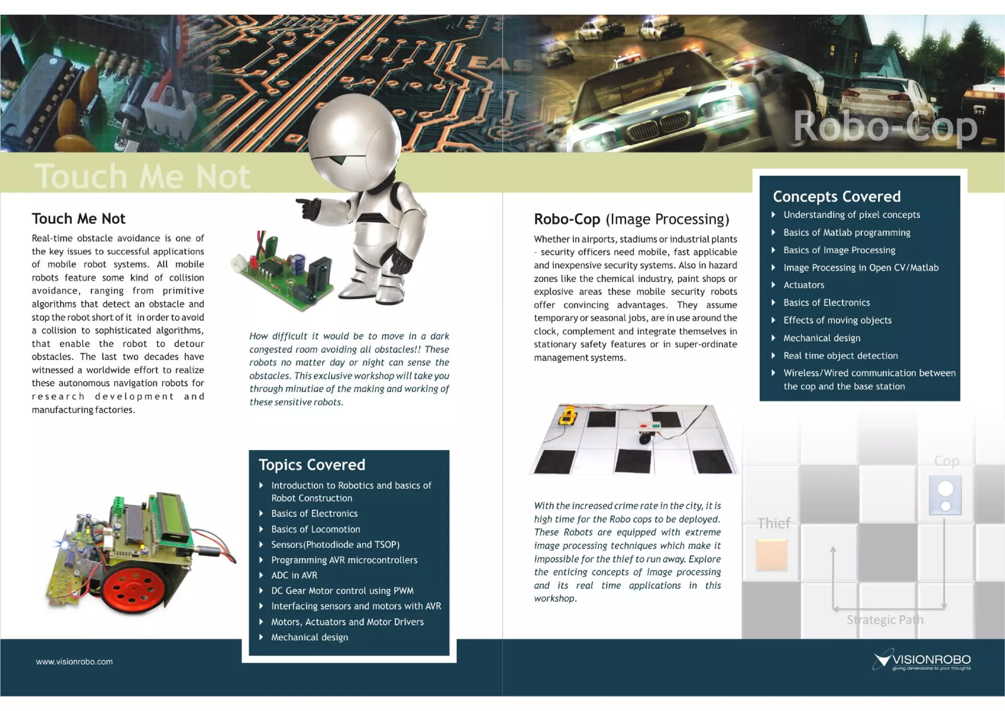 VISIONROBO Robotics Workshop Brochure | PDF