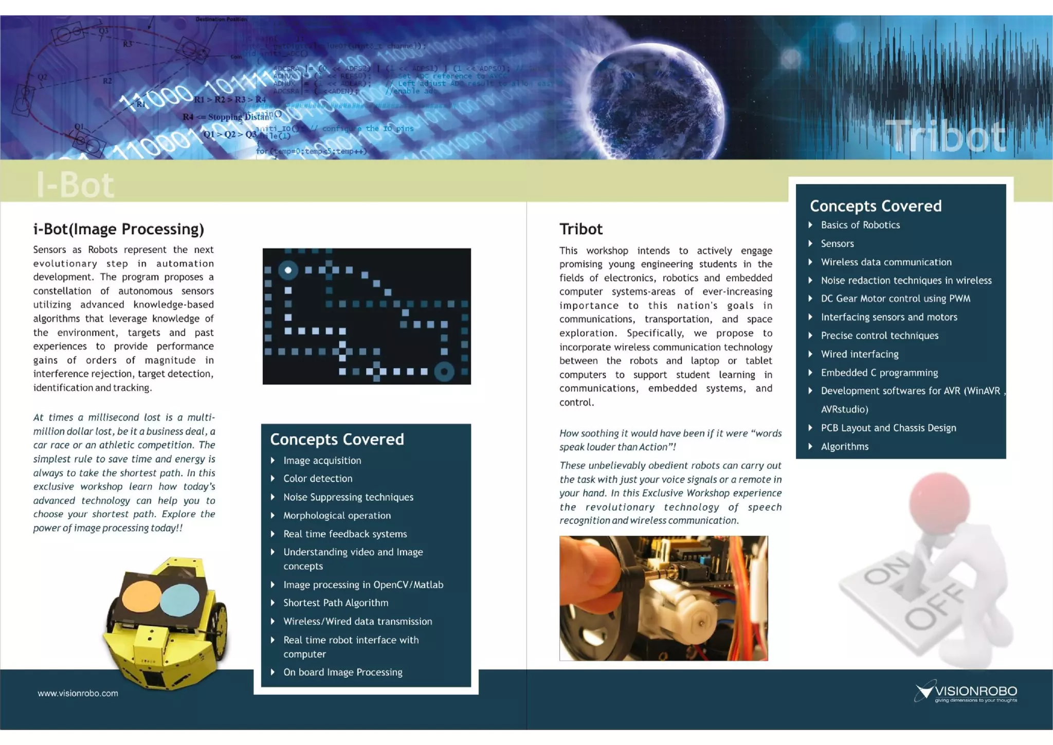 VISIONROBO Robotics Workshop Brochure | PDF