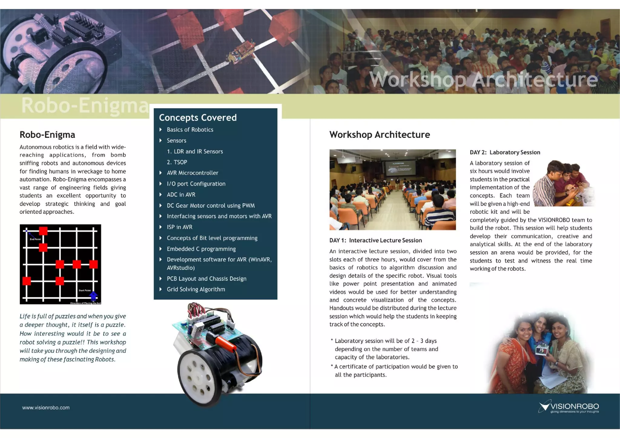 VISIONROBO Robotics Workshop Brochure | PDF