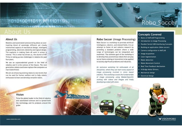 VISIONROBO Robotics Workshop Brochure | PDF