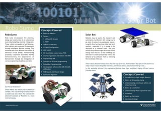 VISIONROBO Robotics Workshop Brochure | PDF