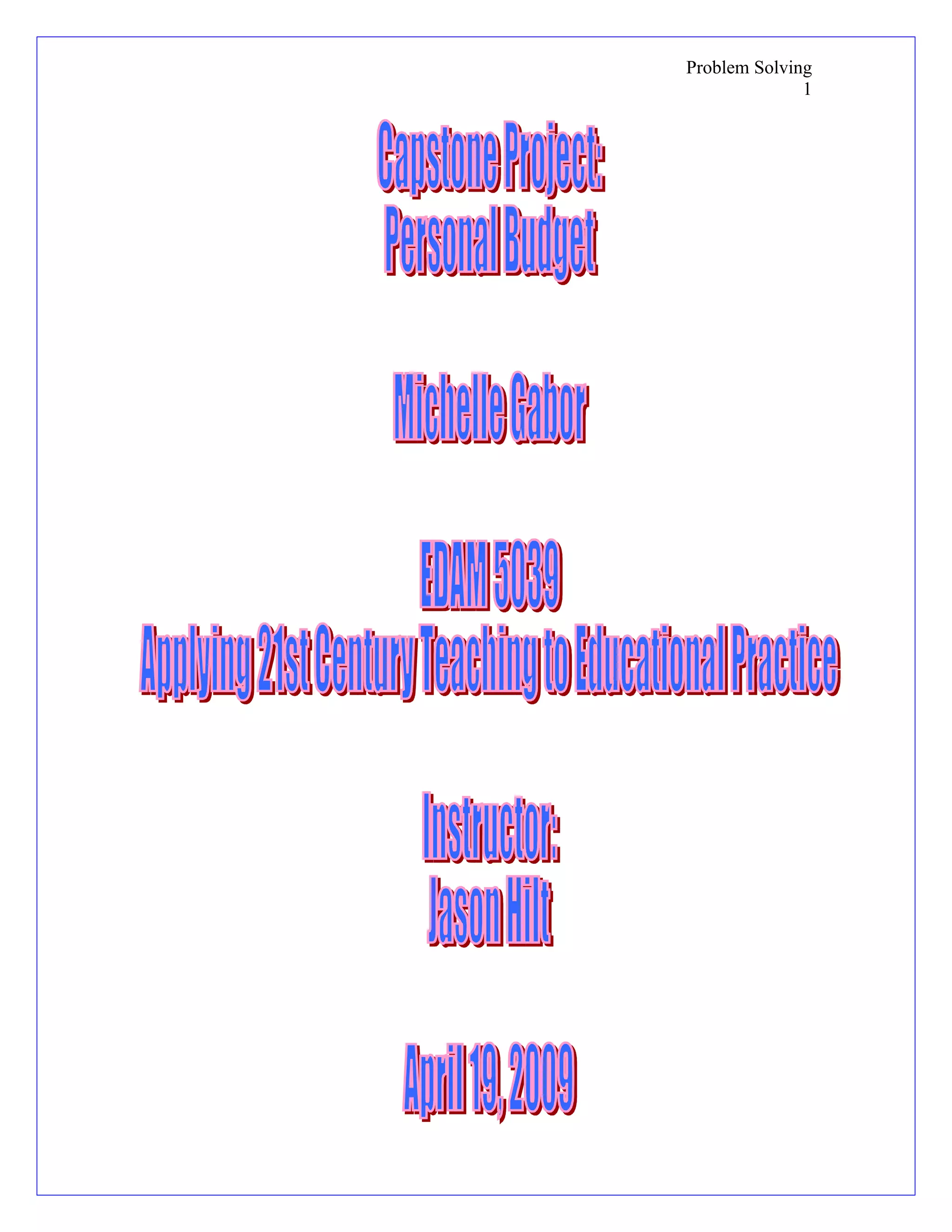 Capstone Project EDAM5039 | DOC