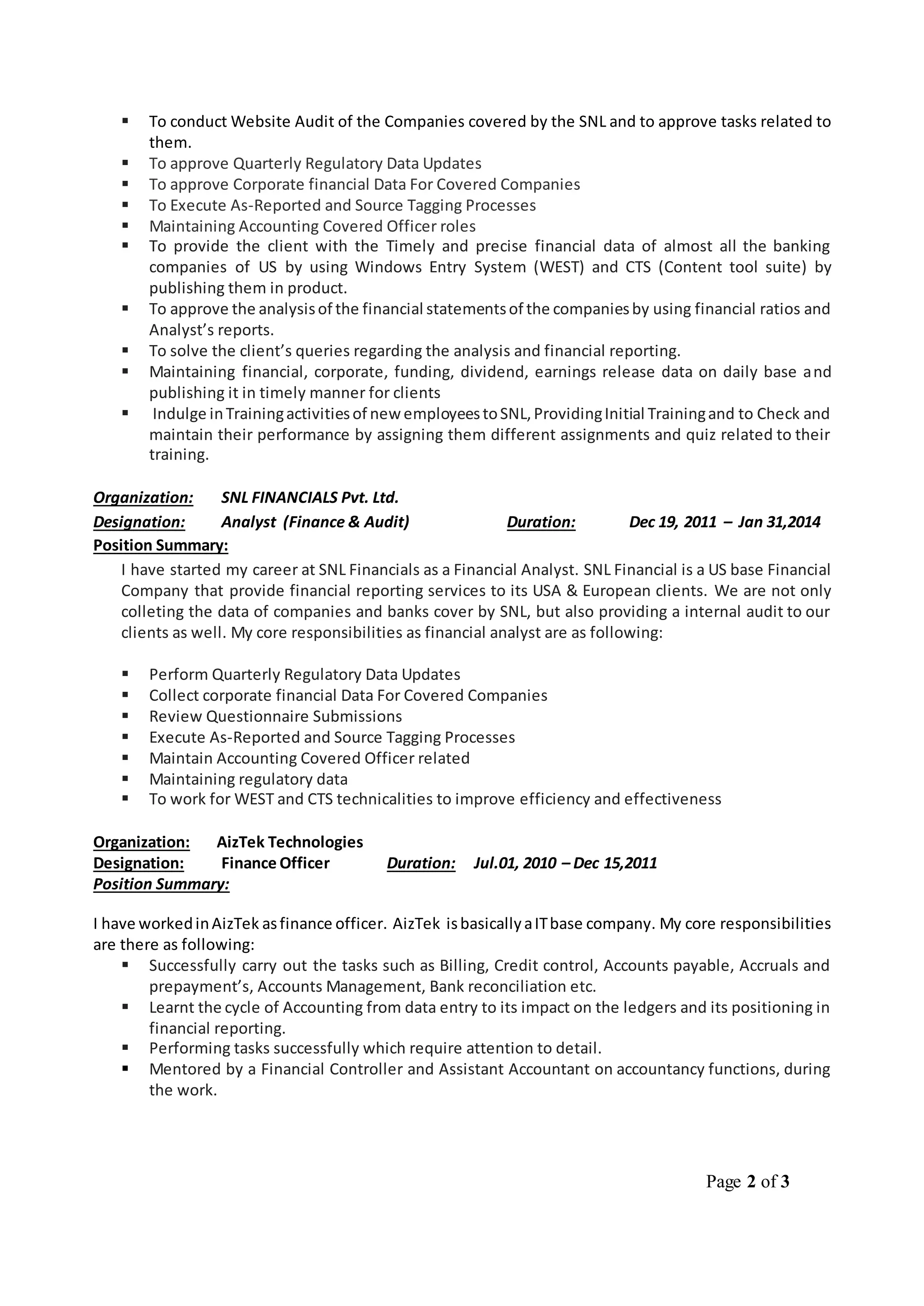 Muhammad Ahsan resume | PDF