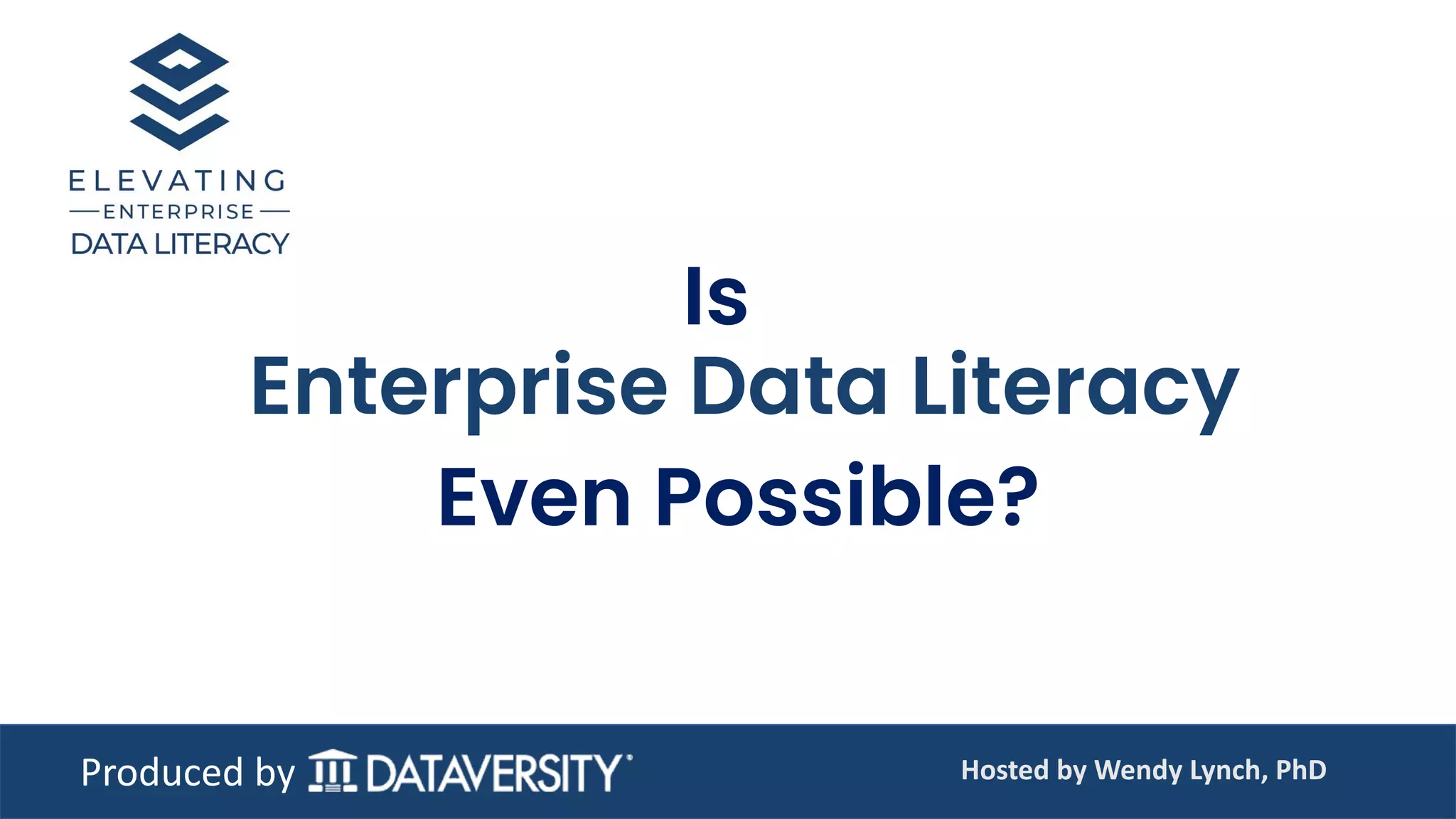 Is Enterprise Data Literacy Possible? | PDF