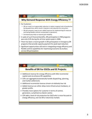 Energy Efficiency & Demand Response in Competitive Electricity markets ...